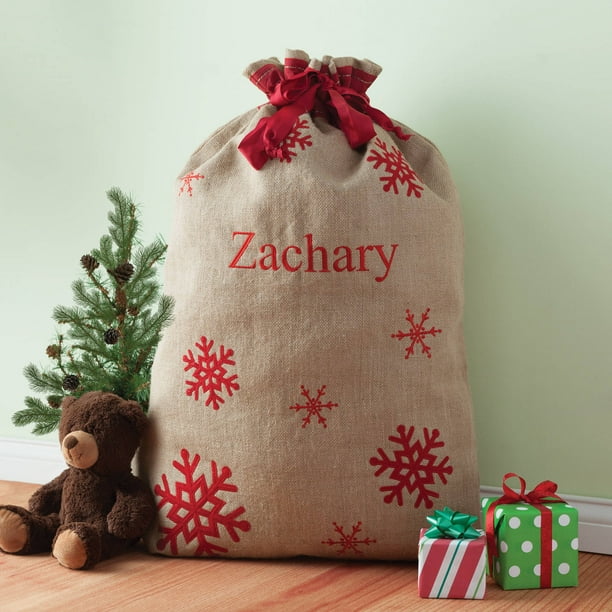 Personalized Burlap Santa Sack - Walmart.com