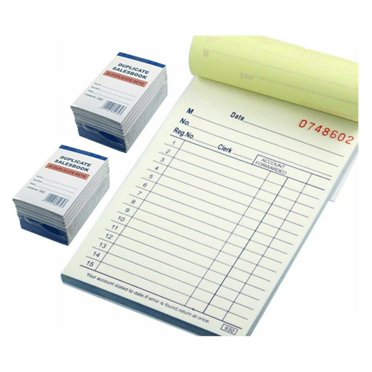 100 Pack of Sales Book Order Receipt Invoice Carbonless Copy 50 Sets 3. ...