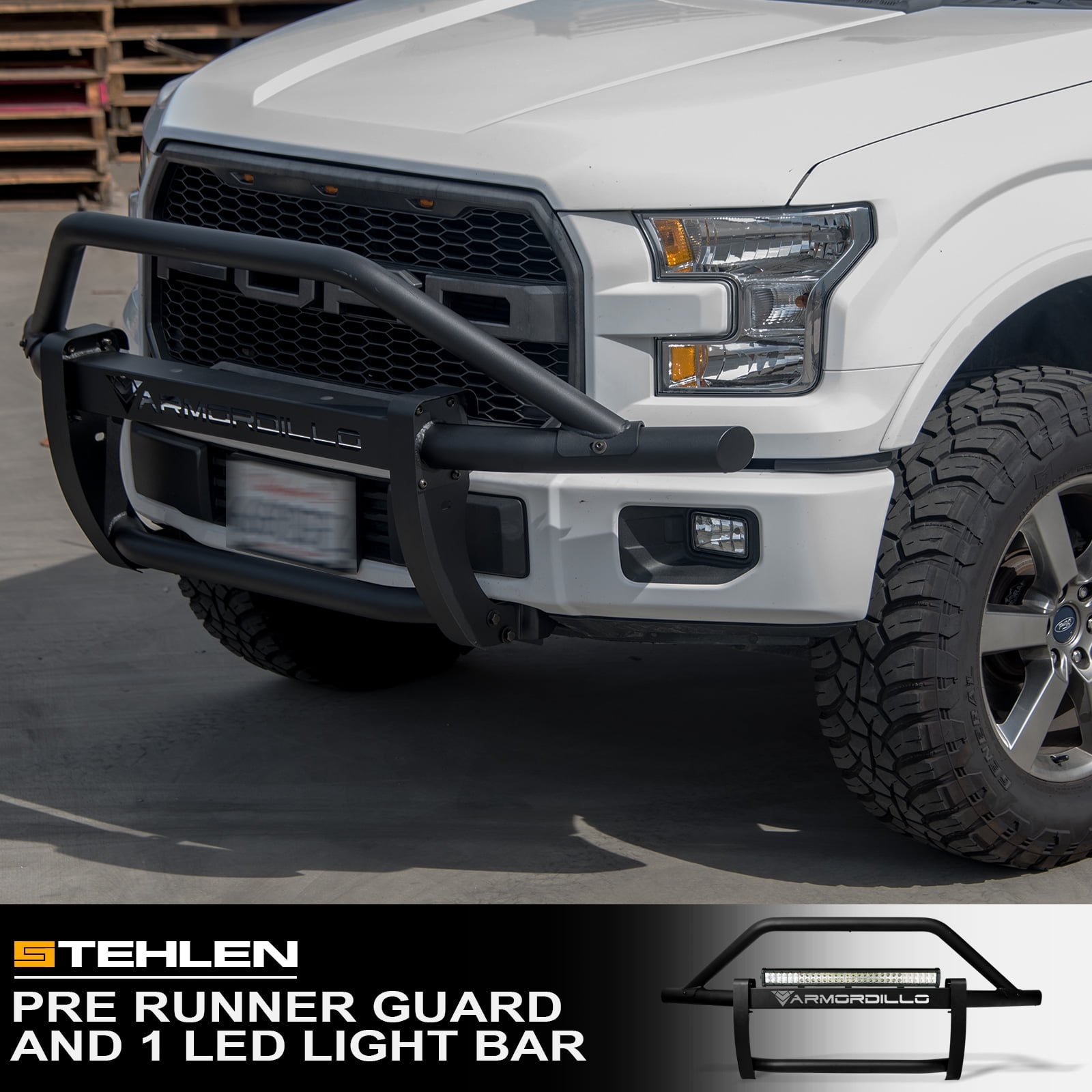 Armordillo 642167822998 Steel Pre-Runner Bumper Grille Guard with 32 ...