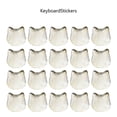 20pcs Simple Styles Cats Outline Silicone Keycaps Improve Typing ...