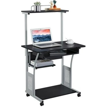 Bilot Mobile Computer Desks with Keyboard Tray, Printer Shelf and ...