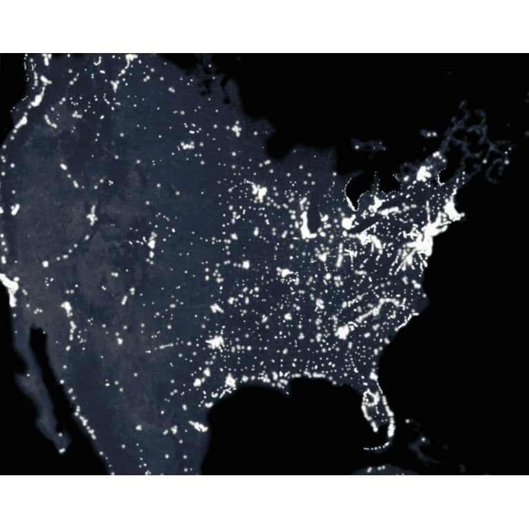 Light From Space United States Map