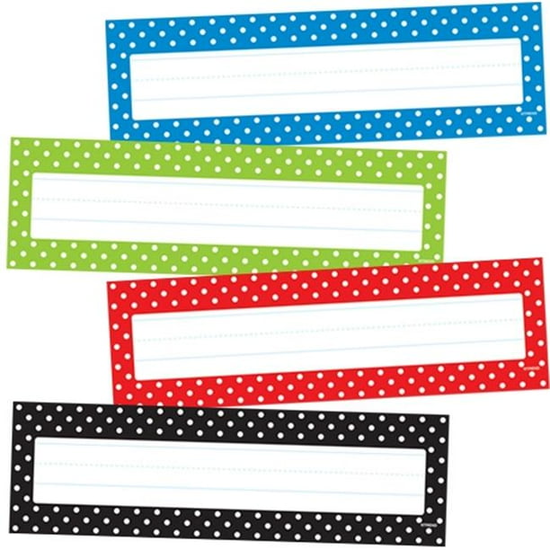 Trend Enterprises T-69951 Polka Dots Desk Toppers Name Plates - Walmart ...