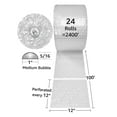 UOFFICE Bulk Bubble Roll 2400 Ft x 12" wide - Medium Bubbles 5/16" Wrap ...