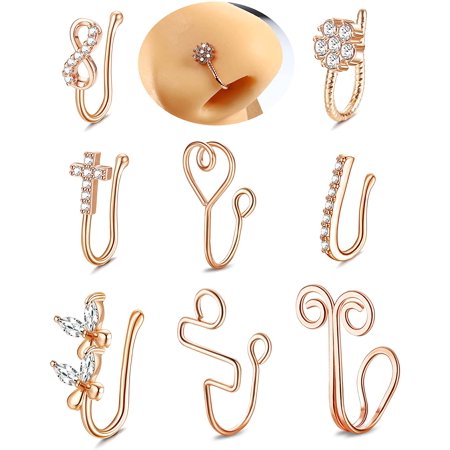 African Nose Cuff Non Piercing 316L Stainless Steel Fake Nose Ring for ...