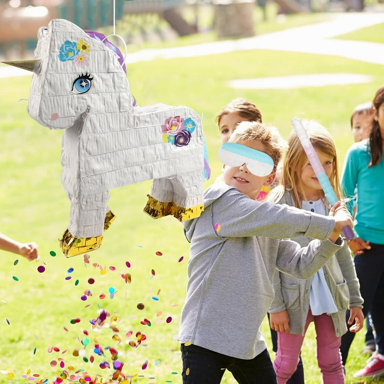 Pinata With Stick WERNNSAI Foldable Unicorn Piñata - Pull String ...