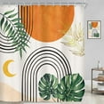 FUGee-Small Stall Bohemian Mid Century Shower Curtain Abstract Simple ...