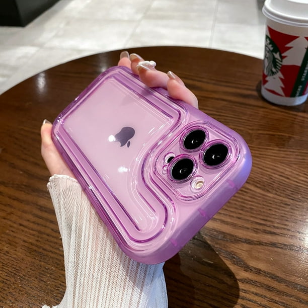 Funda de teléfono suave transparente de lujo para iPhone 11, 12, 13, 14 ...