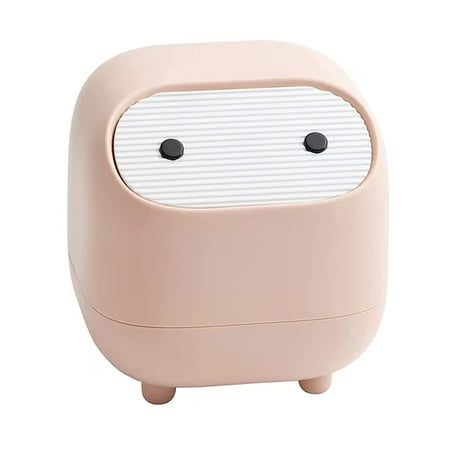 Tatum88 Desktop Mini Trash Can Press Cute Ninja Trash Can Small Garbage ...