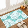 Aqua Conch Door Mat 20x31.5 Inch Coastal Summer Ocean Beach Nautical ...