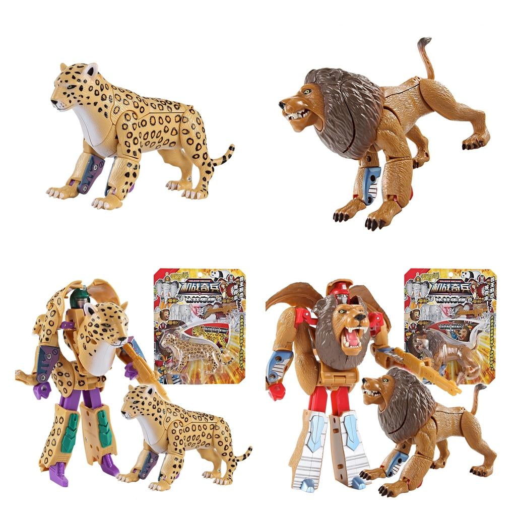 Juguete de simulación Macarena 2 uds Animal y León transformación Robot ...