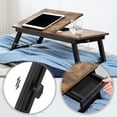 SONGMICS Laptop Desk for Bed or Sofa with Tilting Top, Breakfast ...