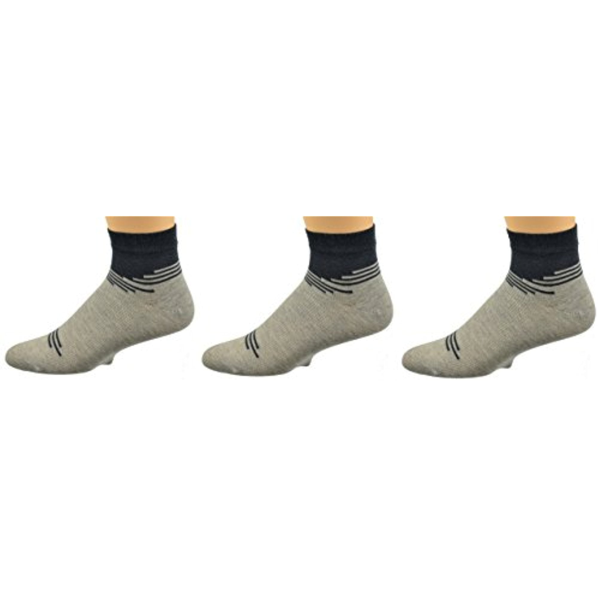 Sierra Socks Men's Bamboo Low Cut Seamless Toe Socks 3 Pair Pack ...