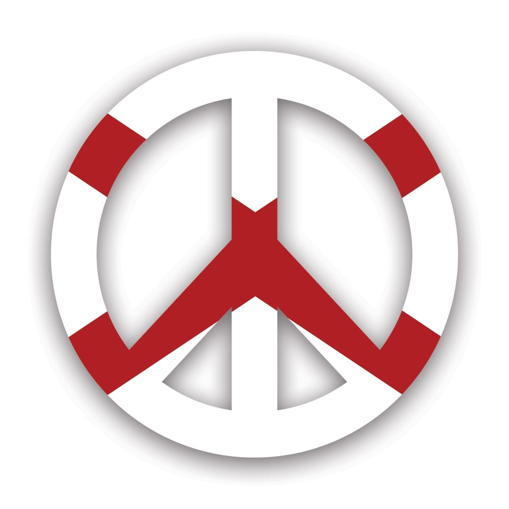Alabama Flag Peace Symbol Sticker Decal - Self Adhesive Vinyl ...