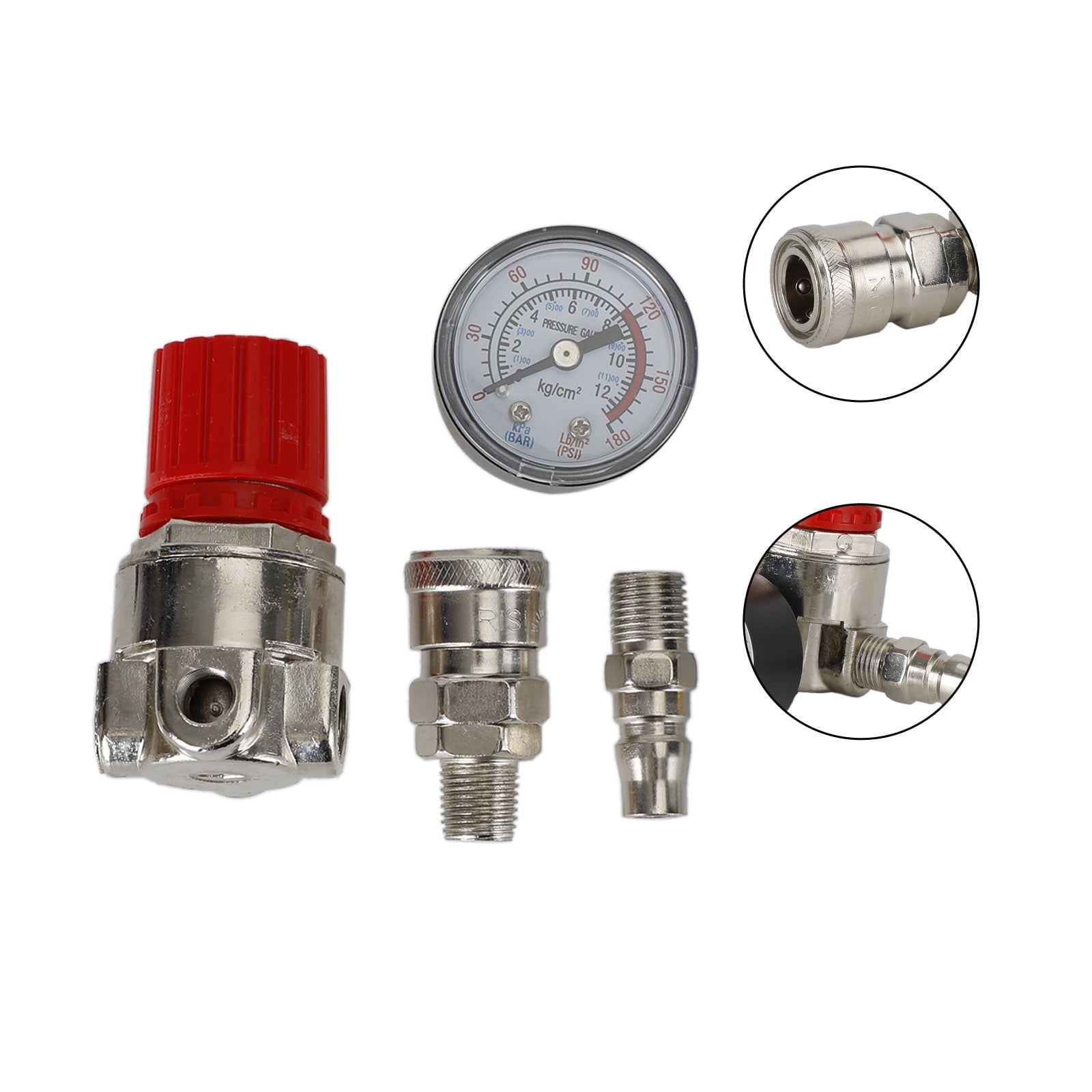 Motor Genic 1/4" Pressure Regulator Air Compressor Adjustable Gauge ...