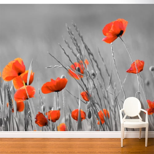 ADZif Fresk Poppy Wall Mural - Walmart.com