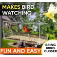 Free Shipping! Nature's Hangout Clear Window Bird Feeder with Strong ...