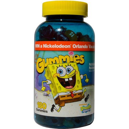 SpongeBob SquarePants Gummies Multivitamin Gummies, 180 count - Walmart.com