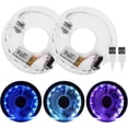 2 Pack USB Rechargeable LED Bike Wheel Lights - 7 Colors, 15 Modes ...