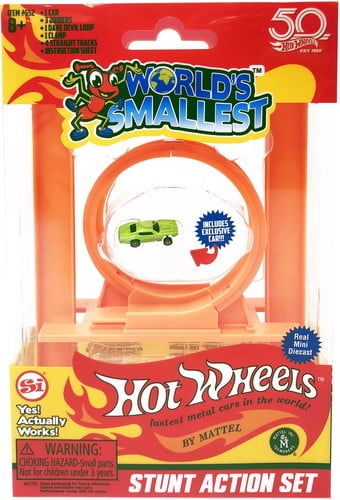 World's Smallest: Hot Wheels Mini World Stunt Action Set (Includesloop ...