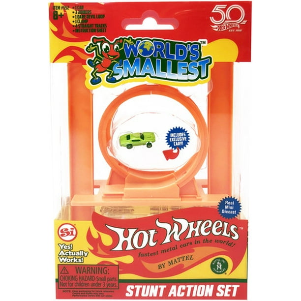 World's Smallest: Hot Wheels Mini World Stunt Action Set (Includesloop ...