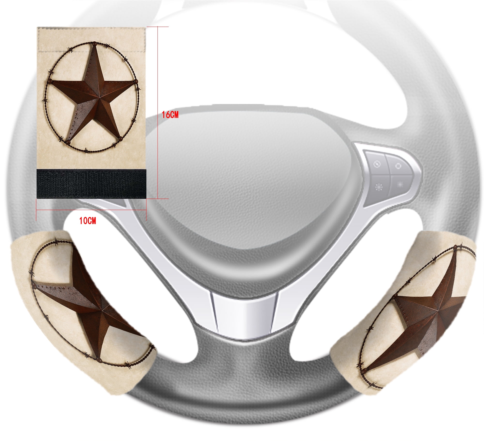 GCKG Texas Star Steering Wheel Cover Anti-slip Wheel Sleeve Protector ...