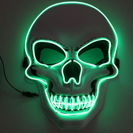 New Halloween Ghost Hair Light Mask Horror Atmosphere Skeleton Hair ...