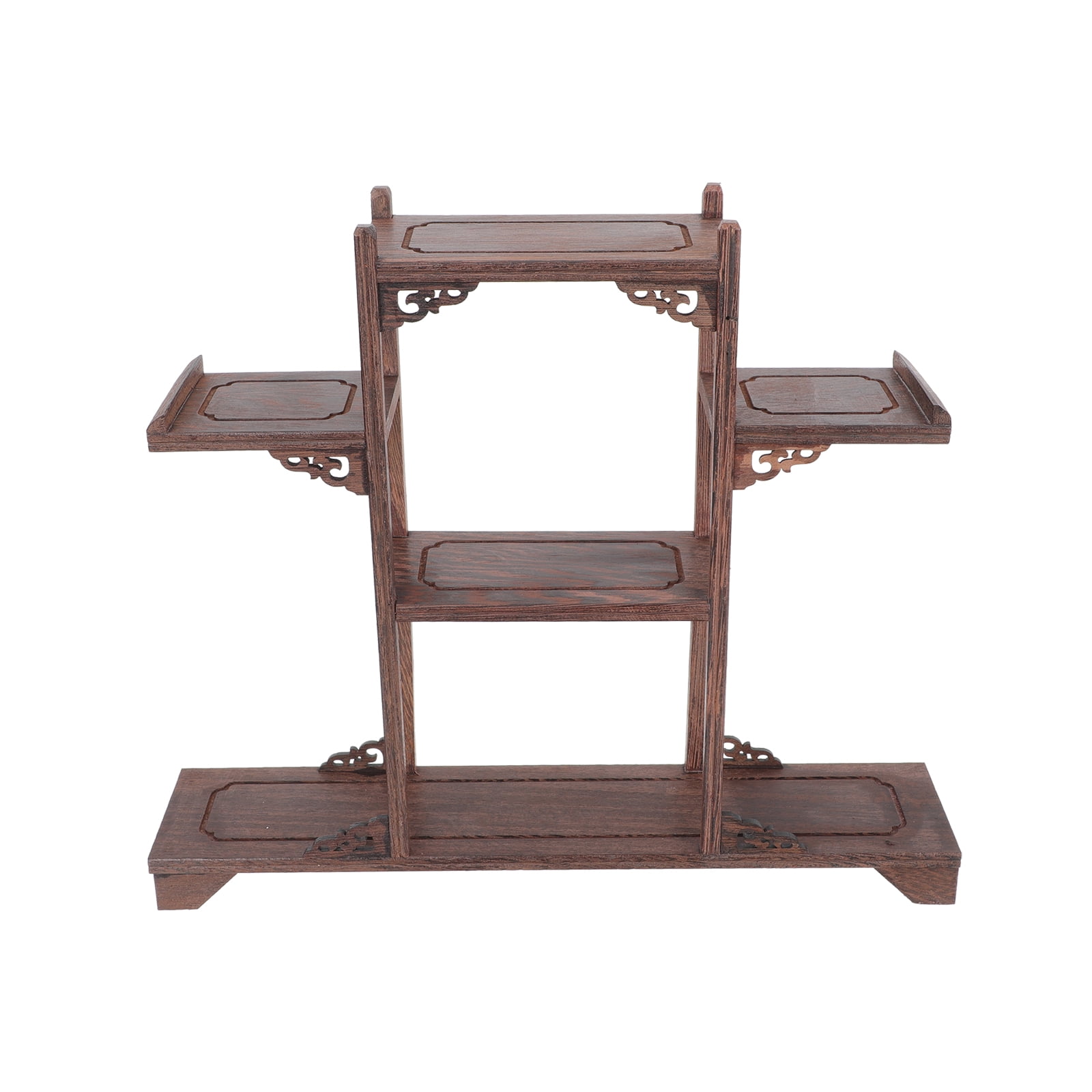 HOMEMAXS Wooden Antique Displaying Shelf Curio Display Stand Antique ...