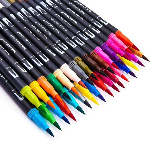 tredstone 60/100 Colors Dual Tip Brush Pen Drawing Note Taking Hand ...