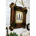 Rustic Western 8"X10" Photo Frame with Festive Pinecones and Wooden ...