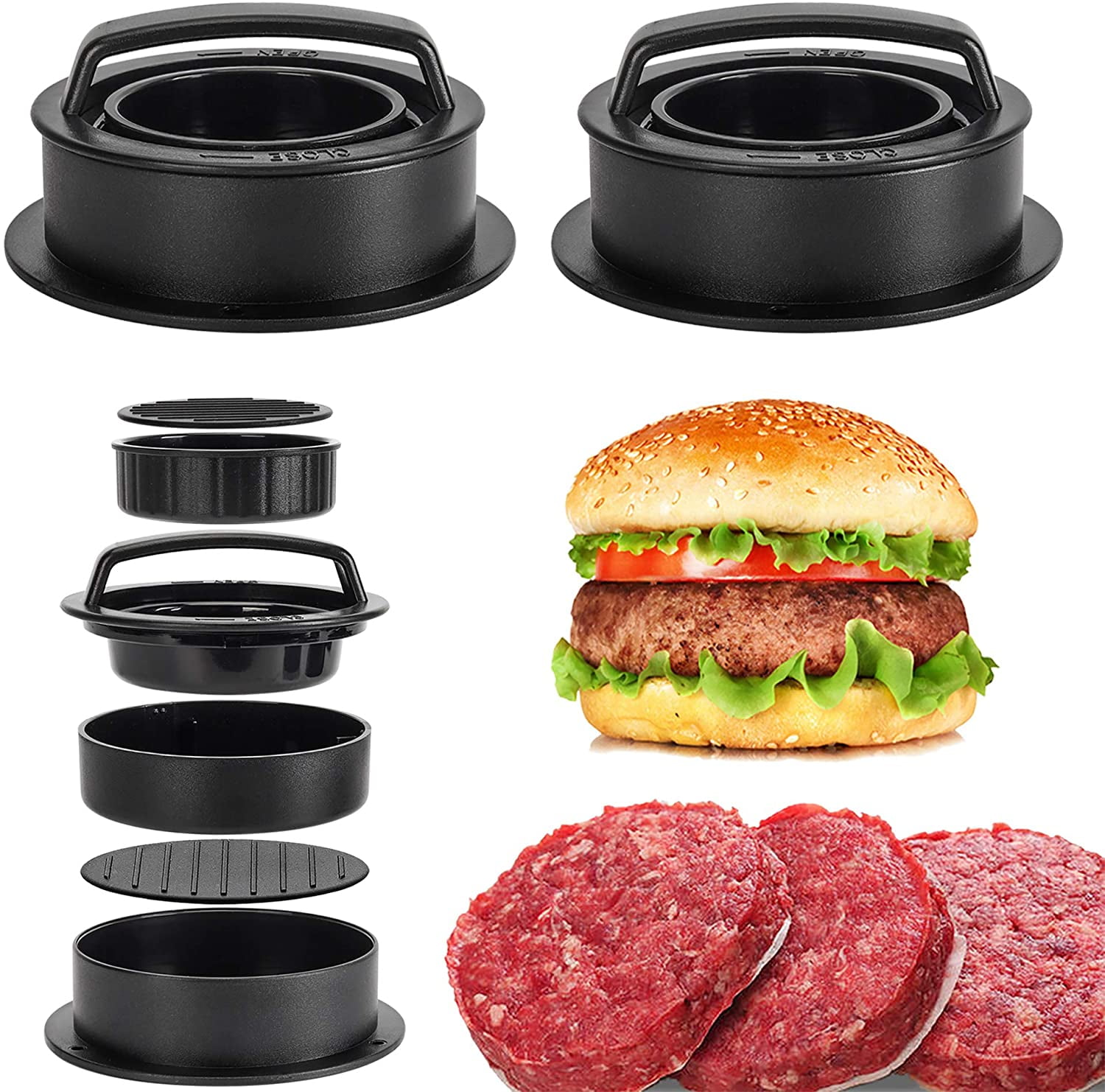 Kitchen Tools & Gadgets Meat Tenderisers Burger Machine Three in One ...