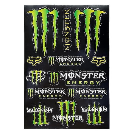 Racing Car Motorcycle Monster Energy Stickers Helmet Decals For Yamaha ...
