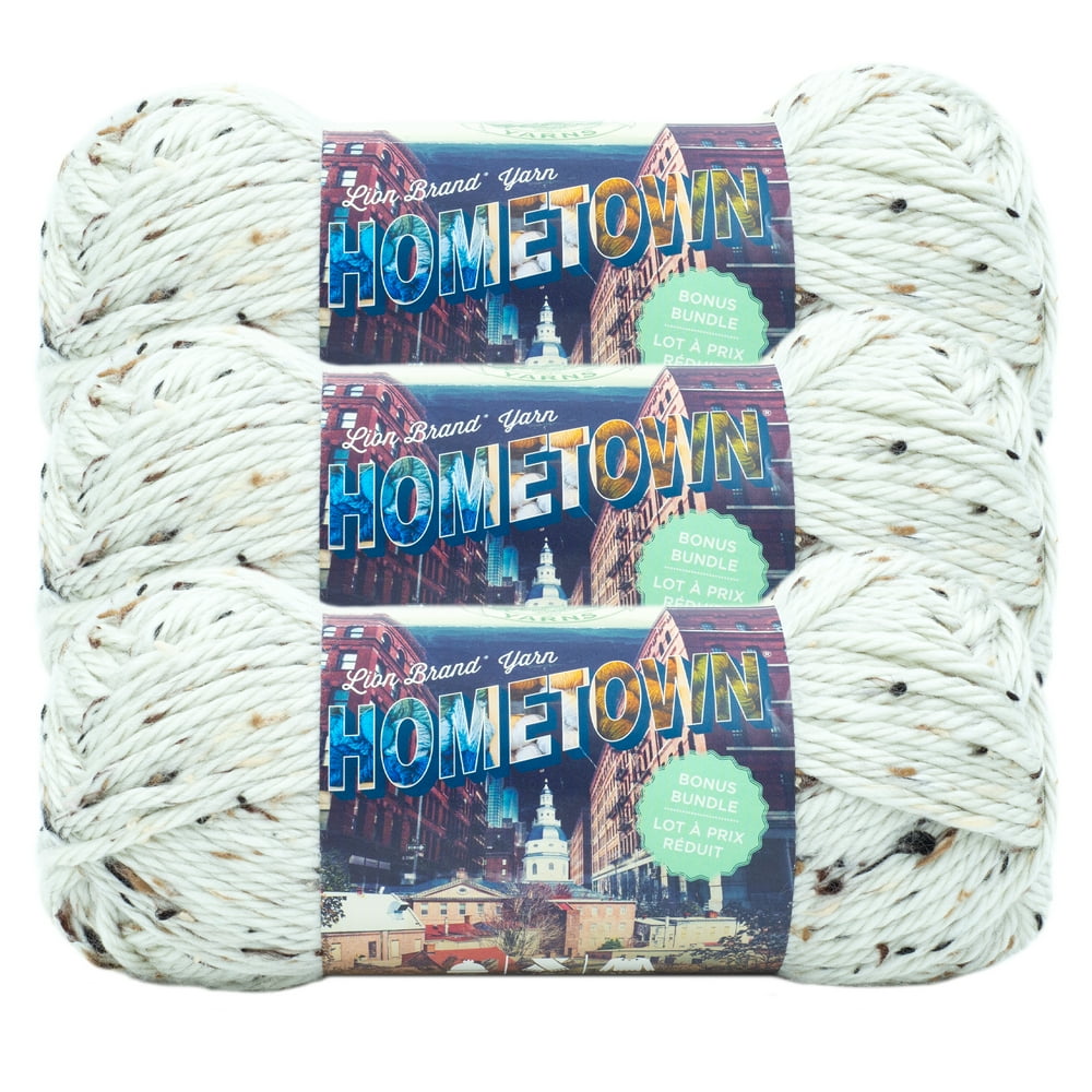 Lion Brand Yarn Hometown Bonus Bundle Aspen Tweed Basic Super Bulky ...