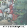 Keeshond and Santa Claus Glass Cutting Board 12 in x 15 in - Walmart.com