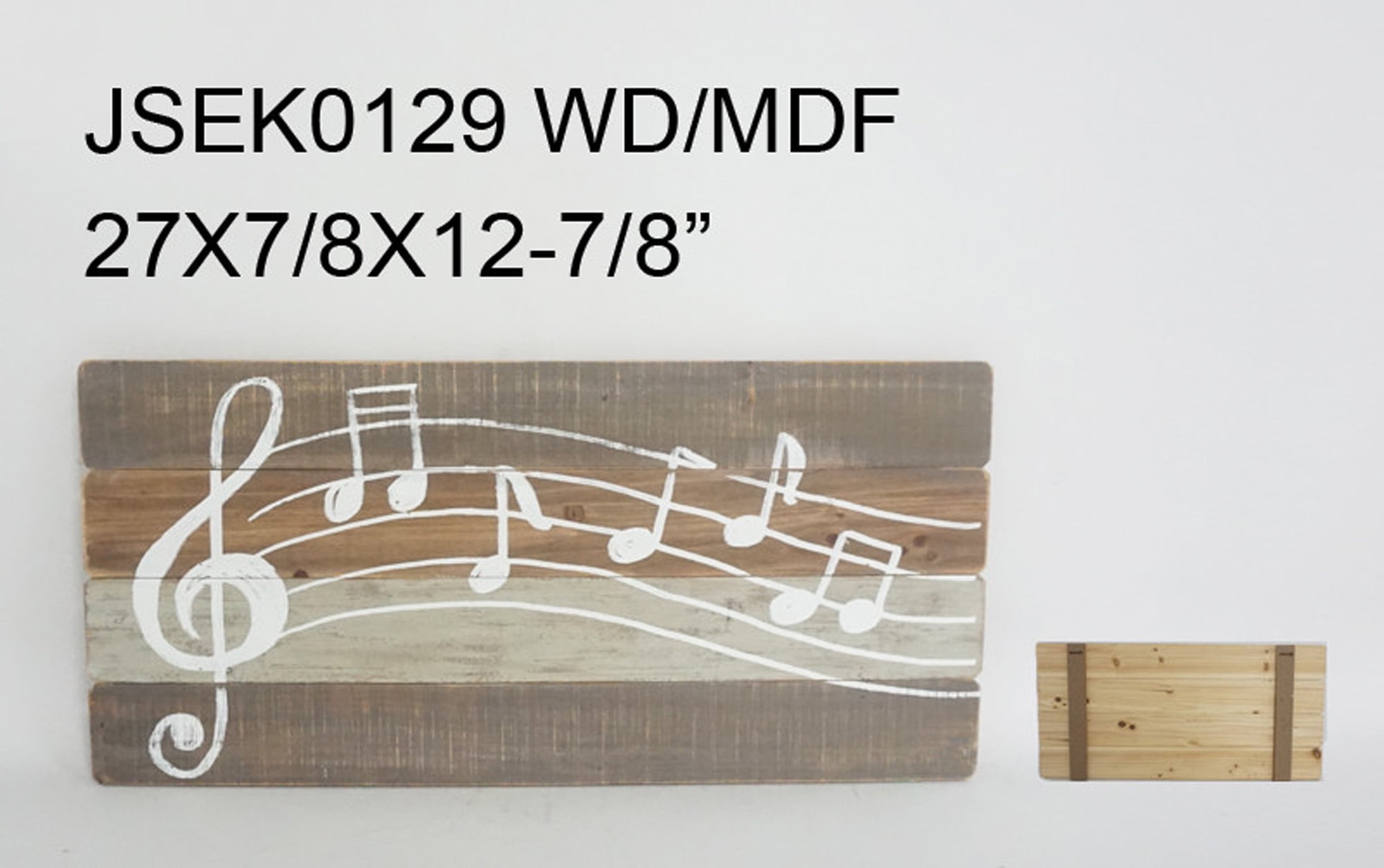 Contemporary Home Living 27" Brown and White Rectangular Rustic Wooden ...