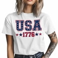 Independence Day Men's T Shirts 1776 USA Modern Simple Letter Pattern T ...