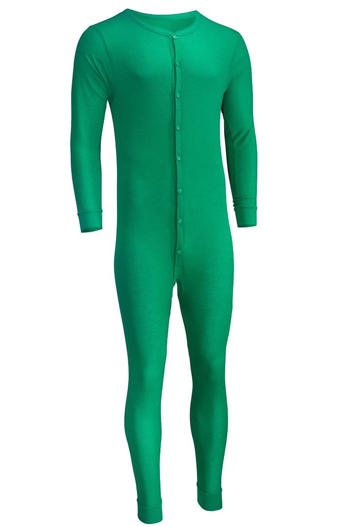 North 15 Mens Waffle Green Union Suit Underwear-90U-Green-XL - Walmart.com