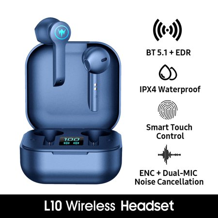 Dodocool L10 True Wireless Stereo Headset BT5.1 Semi-in-ear Earphone ...