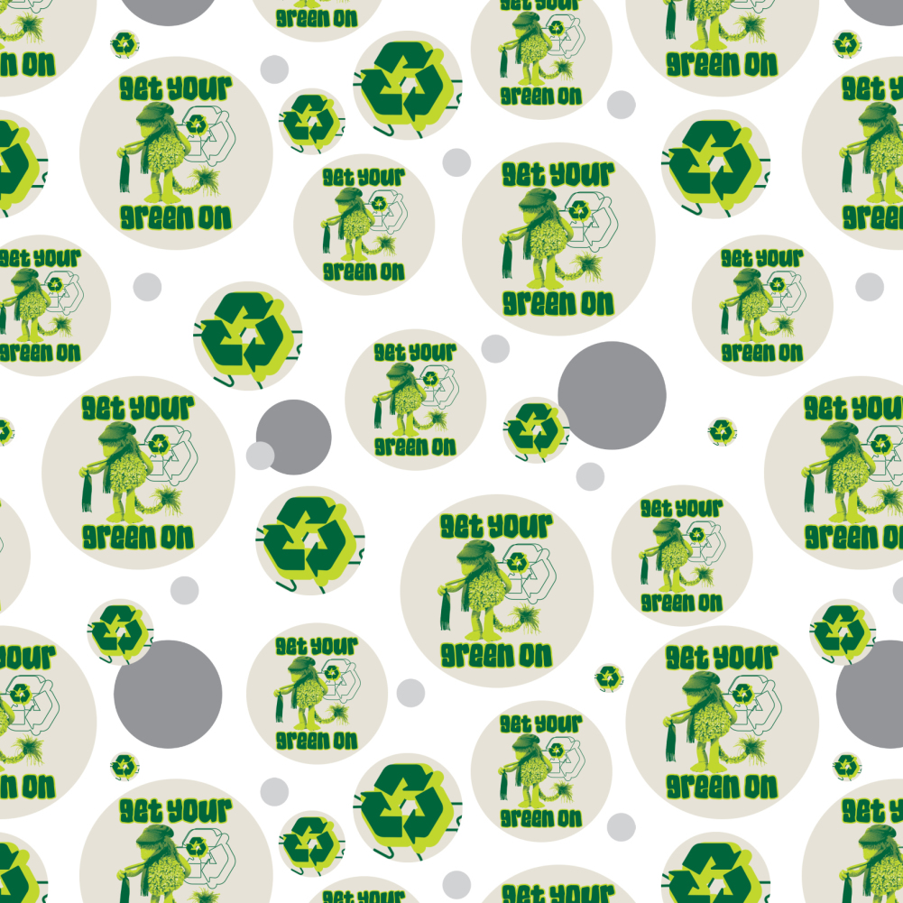 Get Your Green On Recycle Fraggle Rock Boober Premium Gift Wrap ...