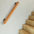 2FT Wall-mounted Wood Handrail For Steps Stair Railing Hand Rail Indoor ...