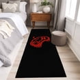 Game Theme Runner Rugs 2x6 ft Red Game Controller Modern Lines Washable ...
