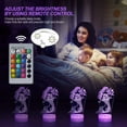 Nice Dream Mermaid 3D Illusion LED Night Light, Remote Control, 16 ...