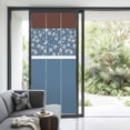 Blue Brown Flowers Window Privacy Film, Classic Botanical Art Elegant ...