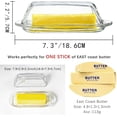7 Inch Glass Butter Dish with Lid for Countertop – Clear Crystal Butter ...