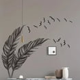Black feather wall decoration, simple solid color feathers, bedroom ...