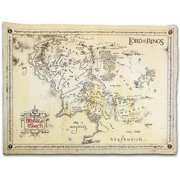 The Hobbit Map Poster