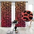 Black and Pink Leopard Print Blackout Curtains,Triple Weaved Fabric ...
