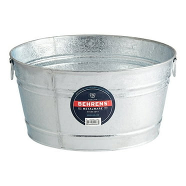 Behrens Tub 4 Gal Oval Galvanized - Walmart.com