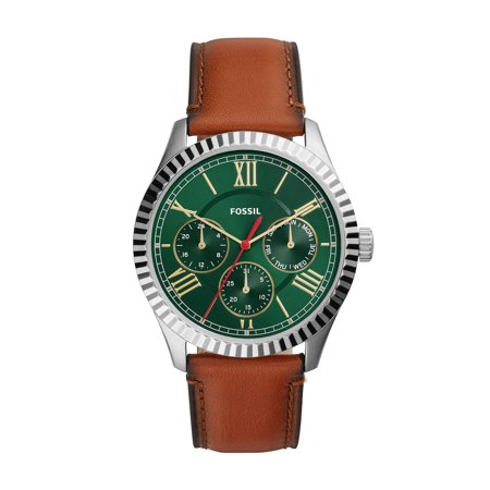 Fossil Men's Chapman Quartz Leather Dress Watch, Color: Brown (Model ...