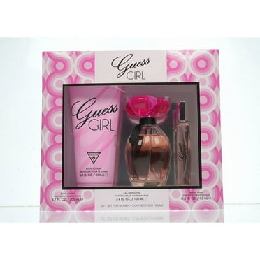 Guess Girl 3 Pc Gift Set for Women - 3.4 Oz EDT Spray, 6.7 Oz Body ...